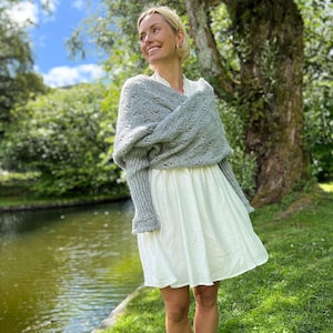 Eyelet Sweater Scarf Knitting Pattern - Etsy
