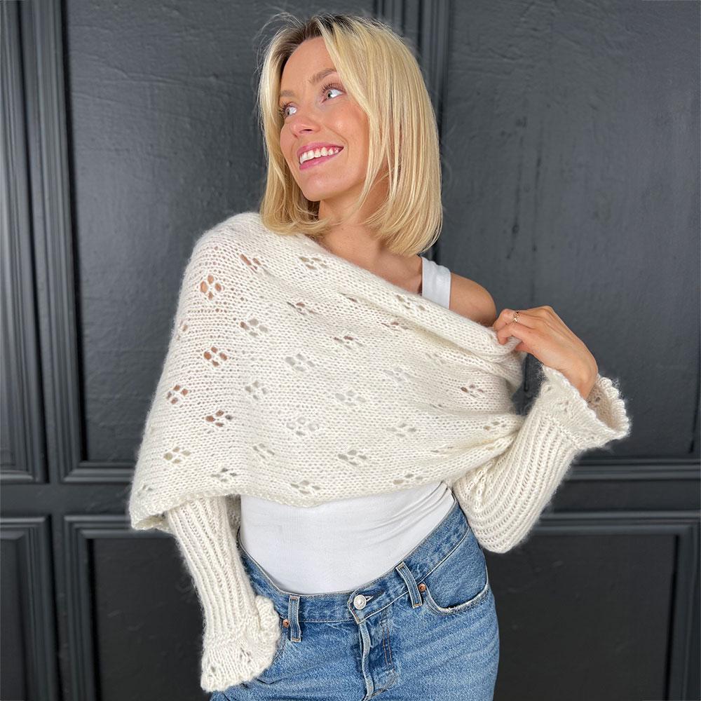 Eyelet Sweater Scarf Knitting Pattern - Etsy