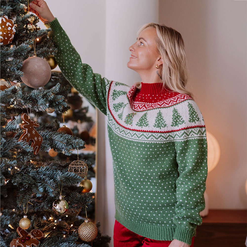 The Christmas Tree Sweater Knitting Pattern - Etsy