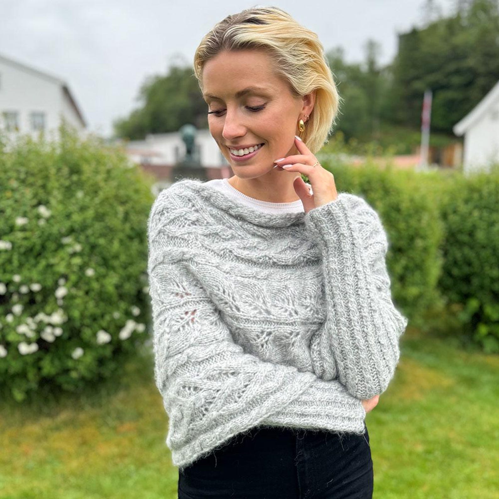 Leafy Sweater Scarf Knitting Pattern - Etsy