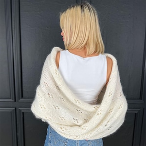 Eyelet Sweater Scarf Knitting Pattern - Etsy
