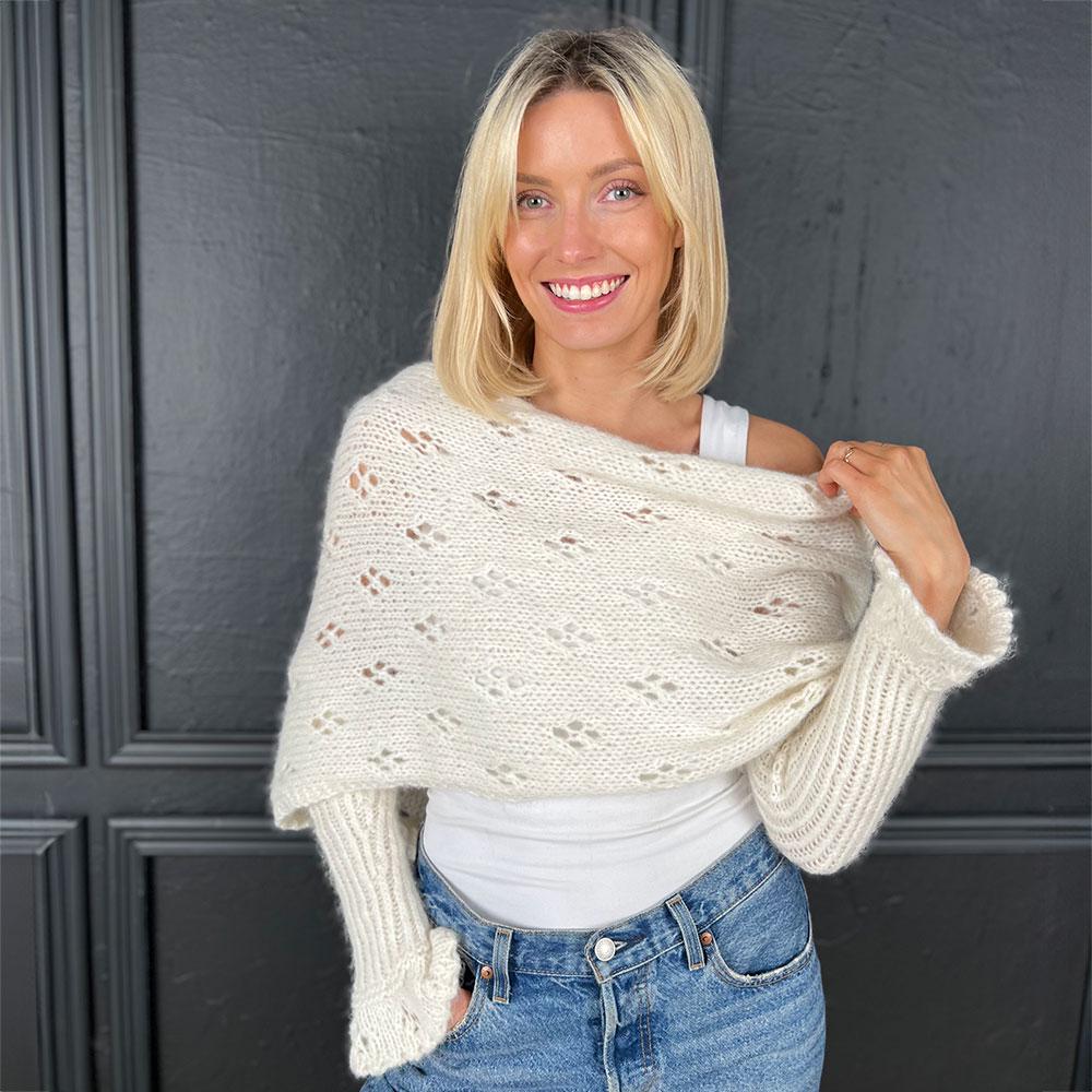 Eyelet Sweater Scarf Knitting Pattern - Etsy