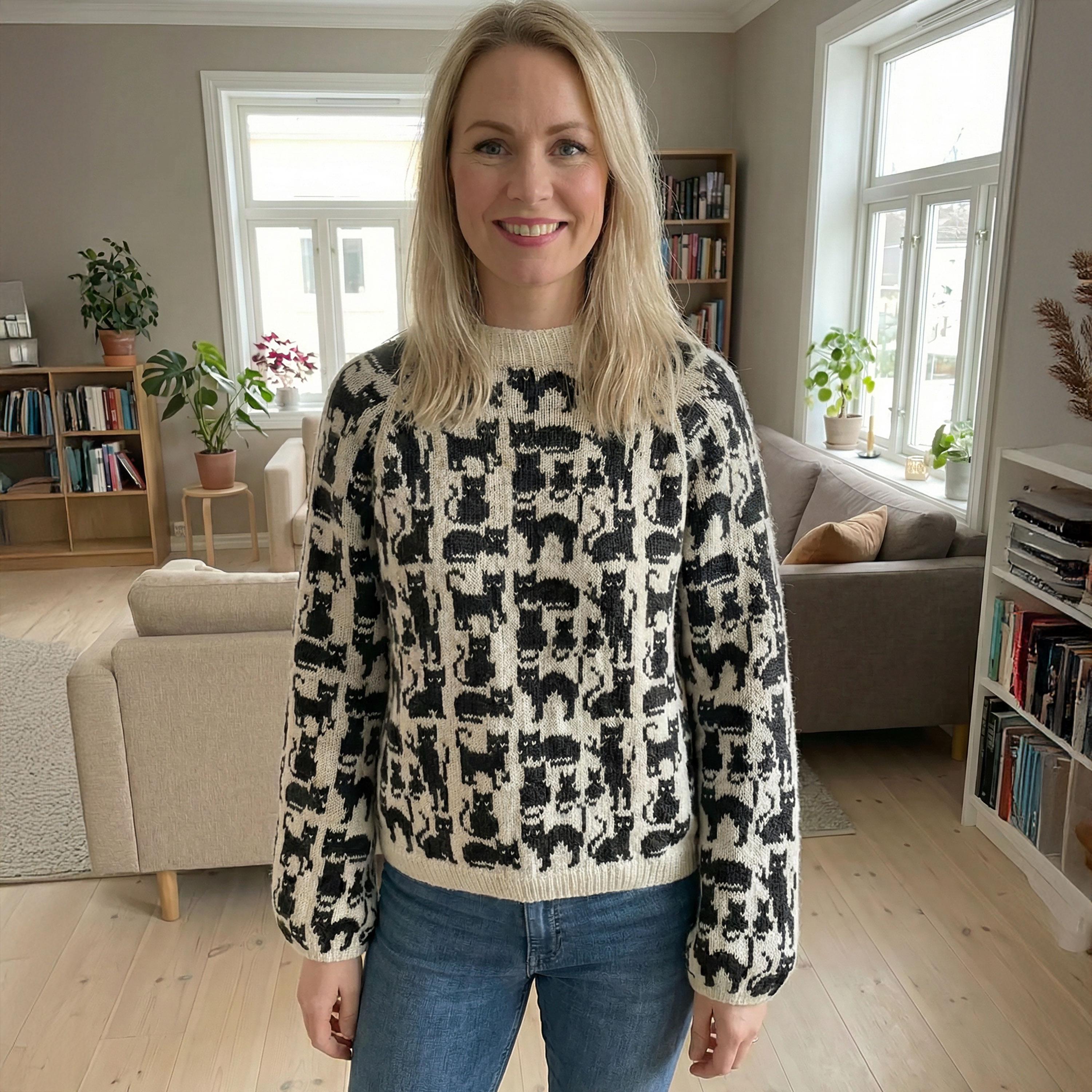 Crazy Cat Woman Sweater - Etsy