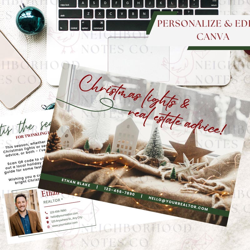 Realtor Christmas Cards - Etsy