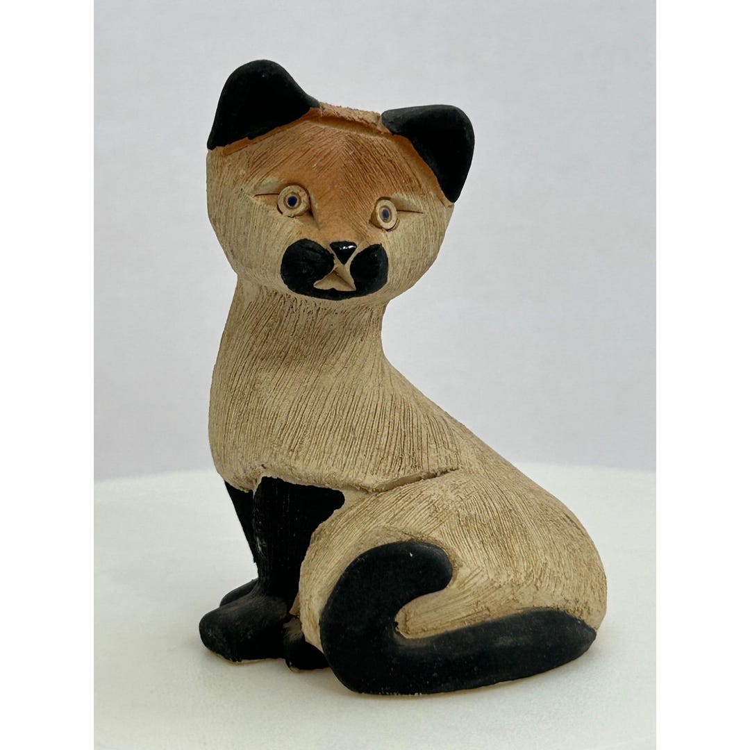 De Rosa Retired Artesania Rinconada Siamese Cat Figurine Black Tan ...