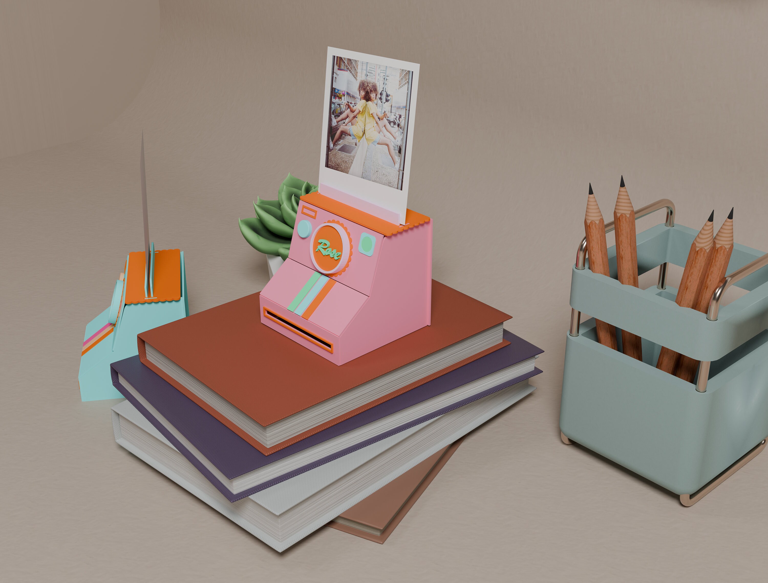 2-piece Polaroid Photo Stand Kit Card Holder 3D Printed Unique - Etsy