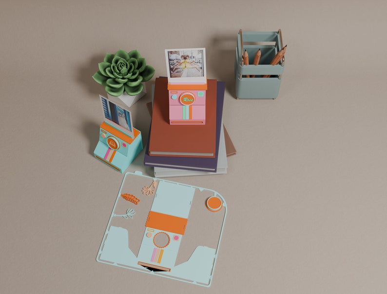 2-piece Polaroid Photo Stand Kit Card Holder 3D Printed Unique - Etsy