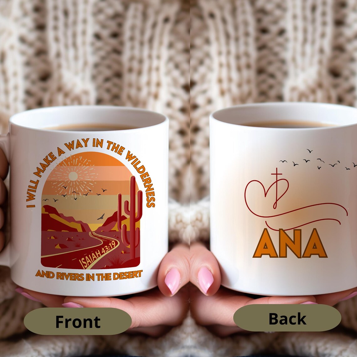 Custom Christian Mug, Custom Name Coffee Cup, Inspirational Christian ...