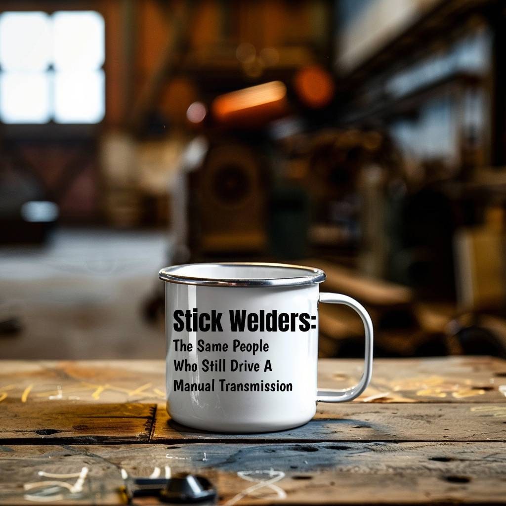 Stick Welders Enamel Coffee Cup, Best Gift for a Welder, Welding Mug ...