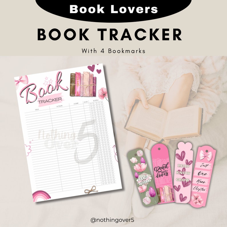 Reading Tracker Printable, Bookmarks, Book Tracker, Reading Challenge ...