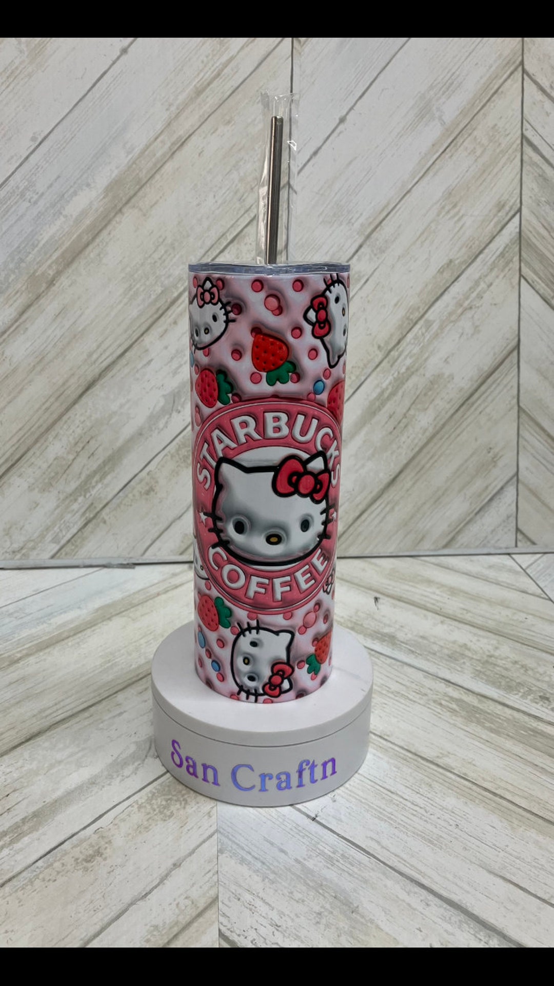 Hello Kitty 20oz Tumbler/hello Kitty Puff 3D 20oz Tumbler - Etsy
