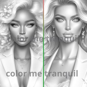54 "business Glam" Grayscale Coloring Pages | Beautiful Women | Pretty ...
