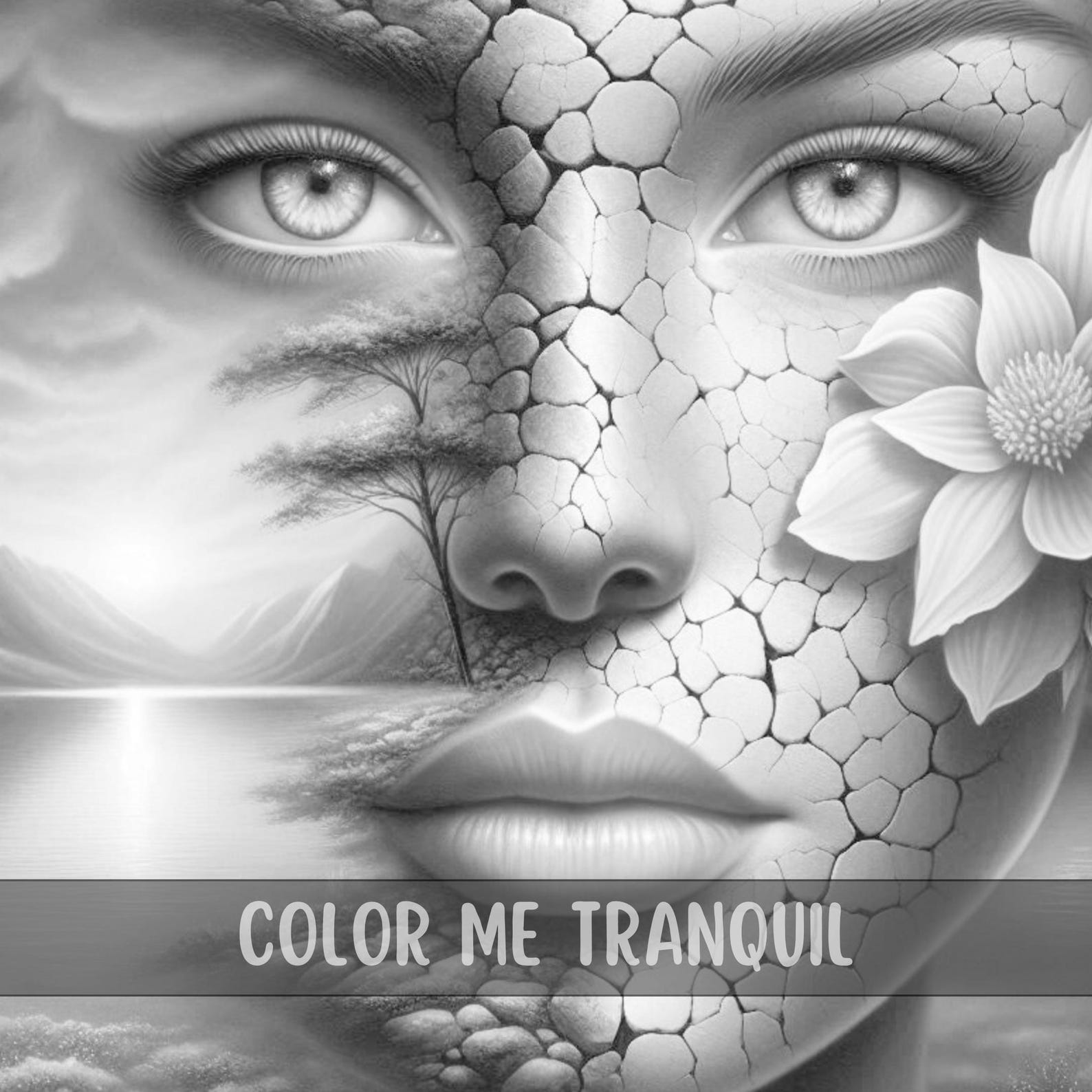 Surreal Muses Coloring Pages – Black Women Nature Fantasy Art (digital ...