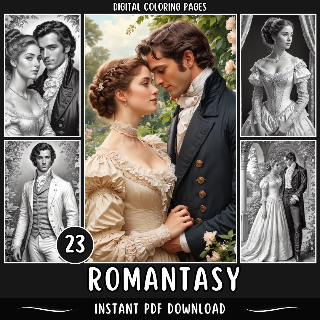 23 romantasy Grayscale Coloring Pages Romance Fantasy Couples Beautiful ...