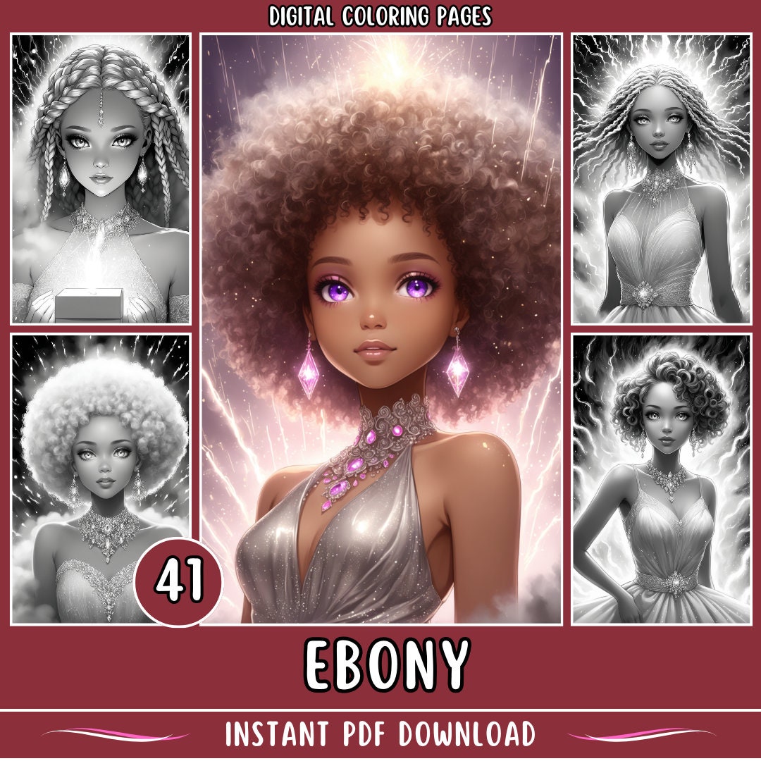 41 ebony Grayscale Coloring Pages Beautiful African American Women Pretty Girls Cute Girls ...