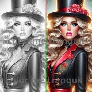 55 "the Ringmaster" Grayscale Coloring Pages | Beautiful Women | Pretty ...