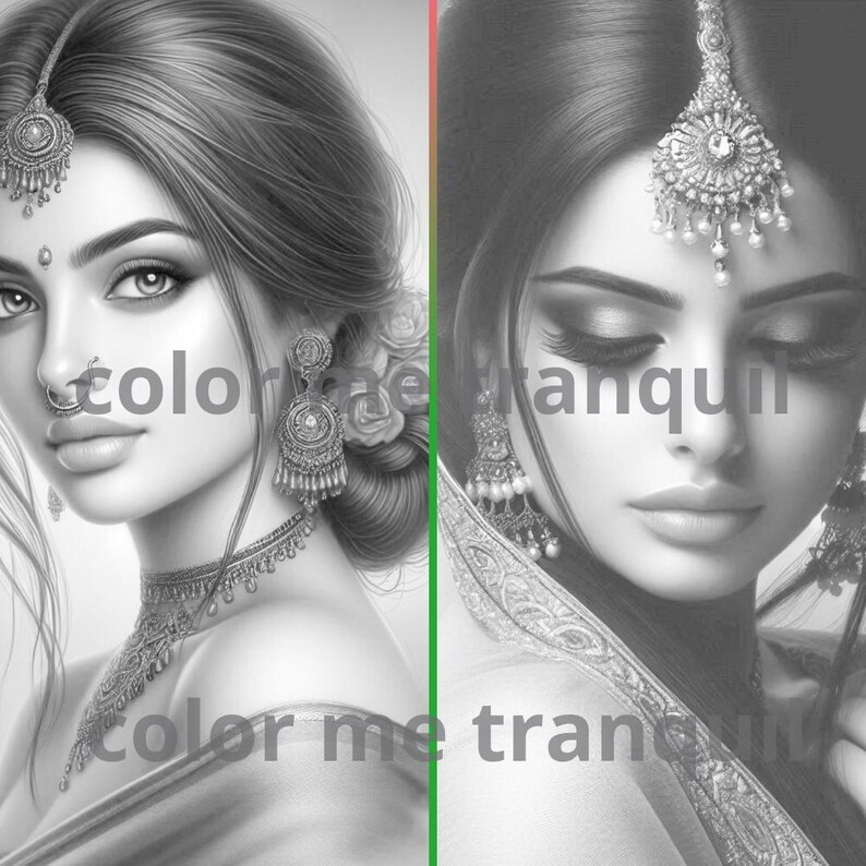 India Grayscale Coloring Pages, 49 Designs (PDF Download) - Etsy