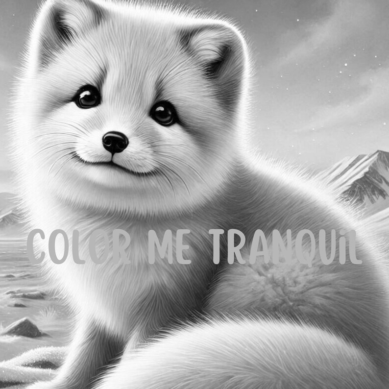 Arctic Baby Animals Coloring Pages | Grayscale, Realistic (PDF) - Etsy
