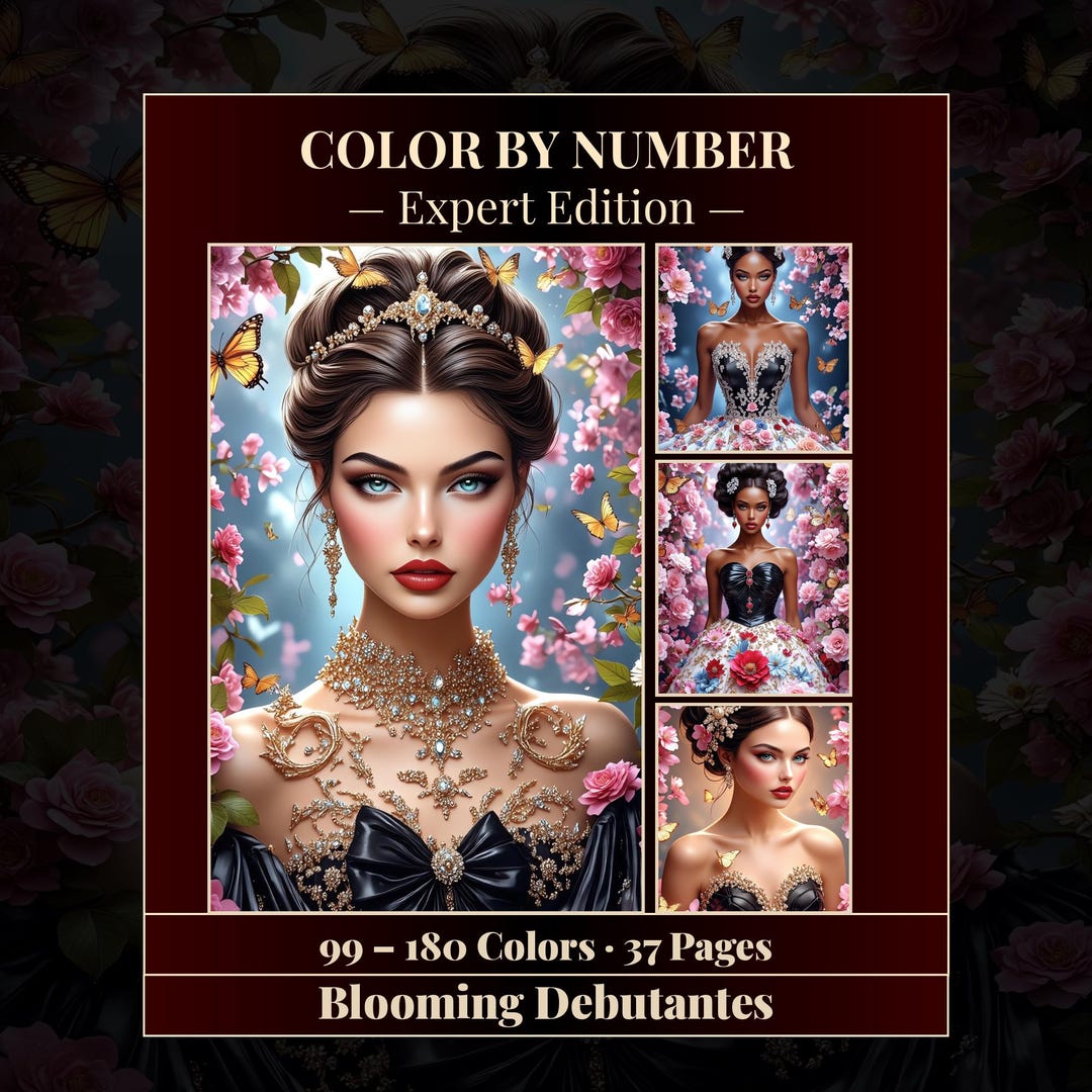 Mosaic Color by Number Book for Adults With 37 Pages and 99 to 180 ...