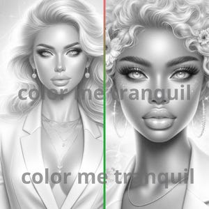 54 "business Glam" Grayscale Coloring Pages | Beautiful Women | Pretty ...