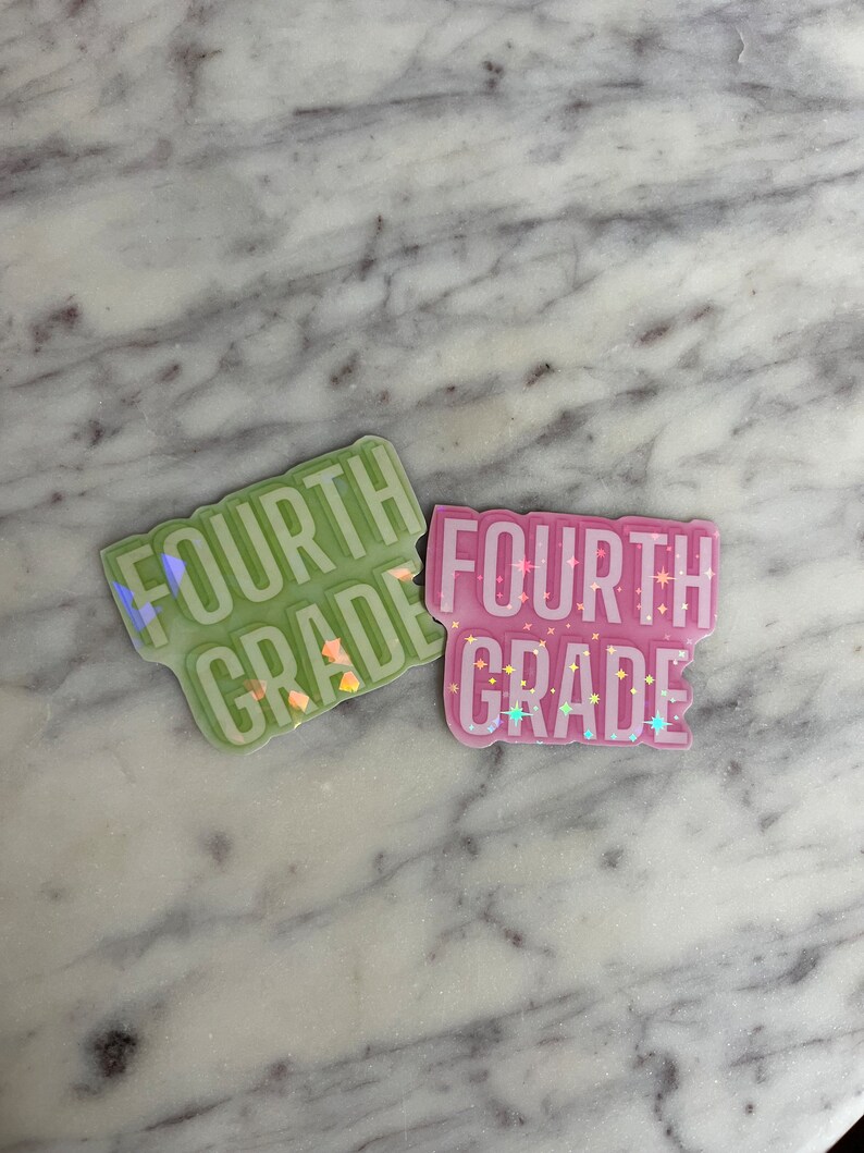 Shiny Grade-level Stickers - Pack of 10, Teacher Stickers, Personalized ...