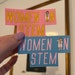 Women in STEM Stickers, Personalized Women Stickers, Science ...