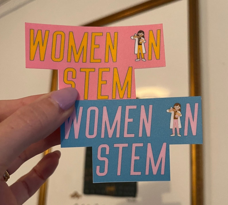 Women in STEM Stickers, Personalized Women Stickers, Science ...
