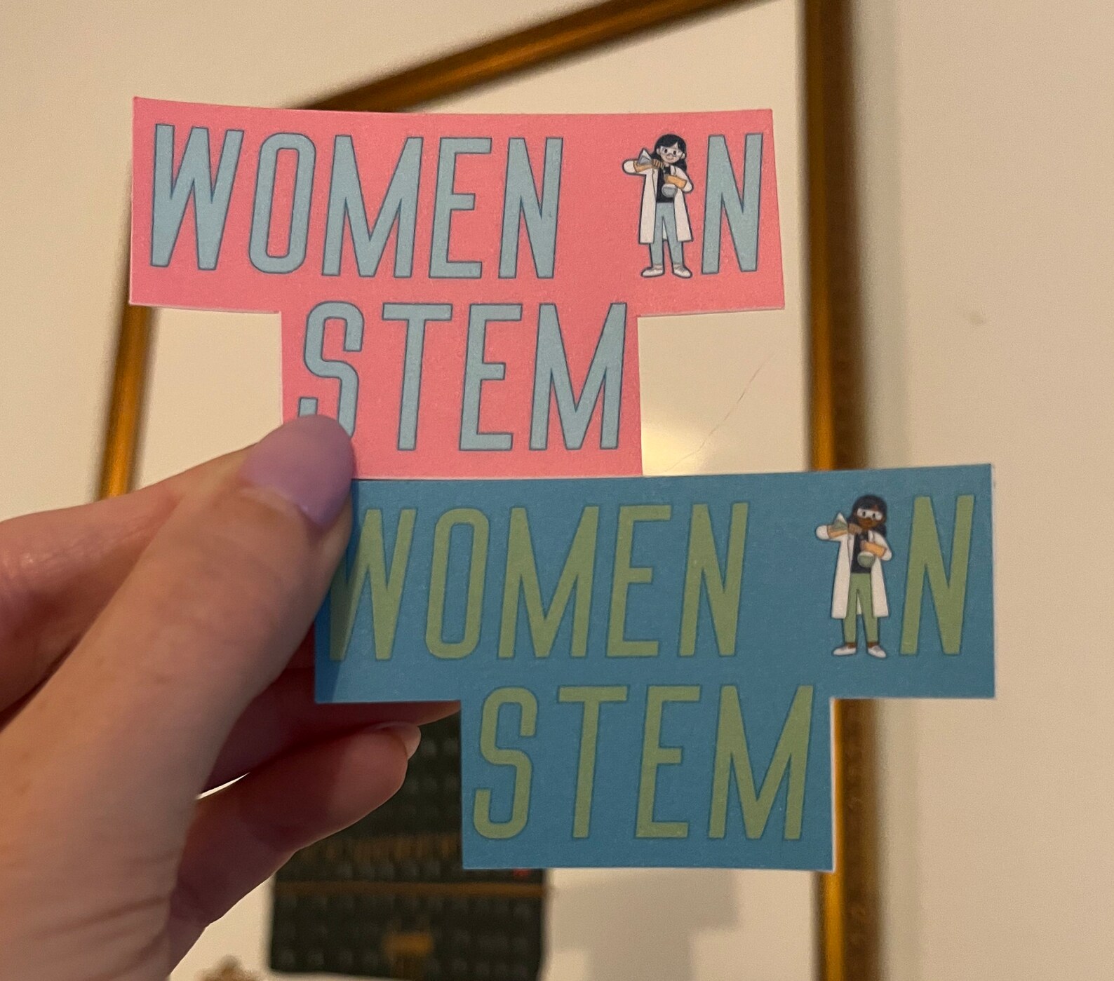Women in STEM Stickers, Personalized Women Stickers, Science ...