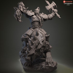 Orgrim Doomhammer Figurine, World of Warcraft, 3D Printing SLA ...