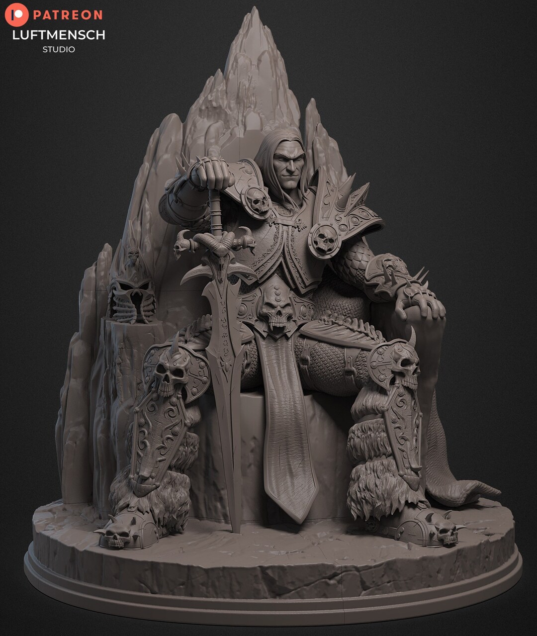 Arthas Menethil Lich King Figurine, World of Warcraft, SLA 3D Printing ...