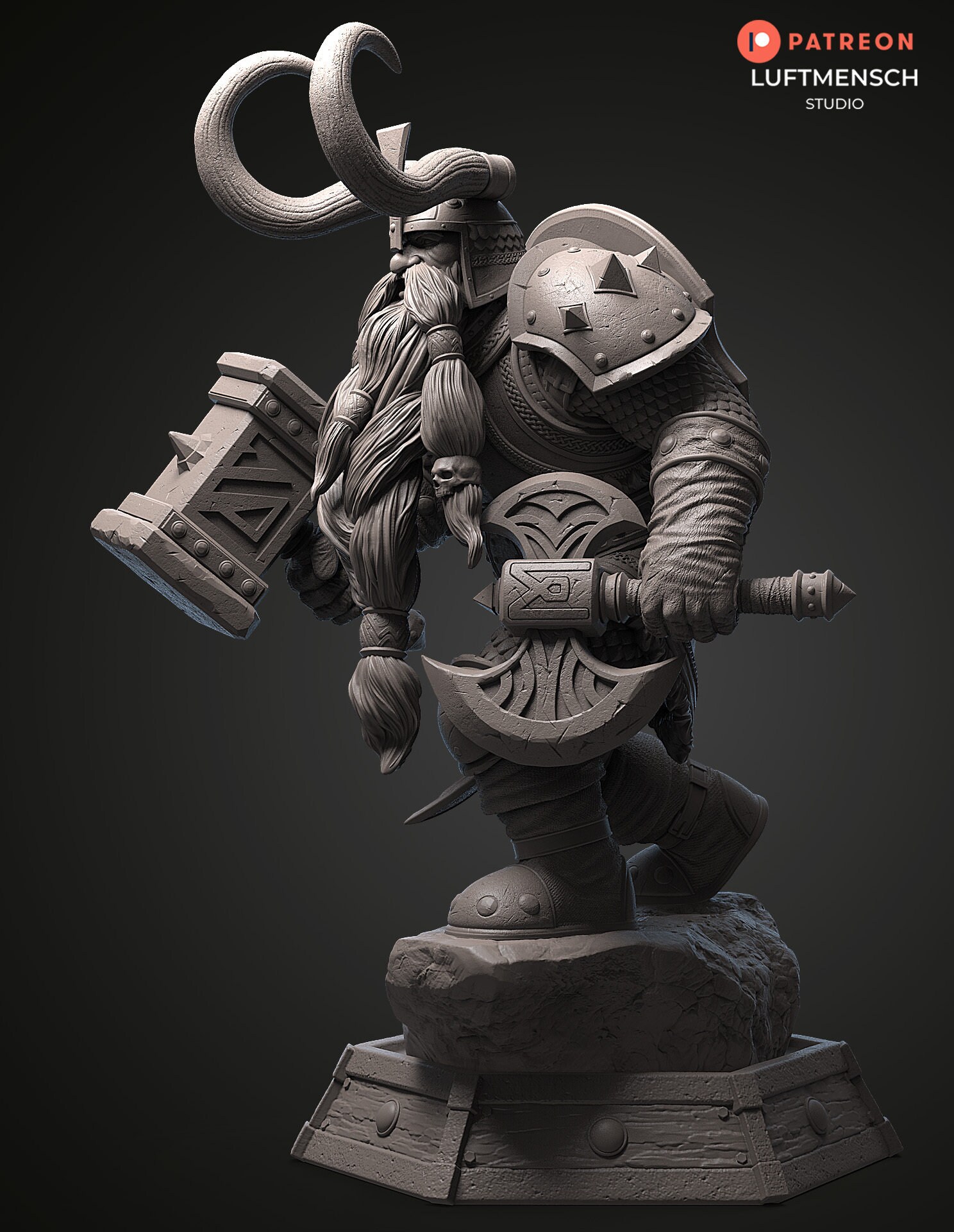 Muradin Bronzebeard Figure, World of Warcraft, SLA 3D Printing, WOW ...
