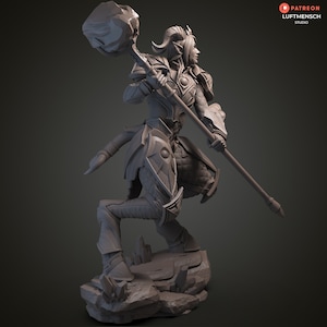 Yrel Figurine, World of Warcraft, 3D Printing SLA, Paintable WOW Statue ...