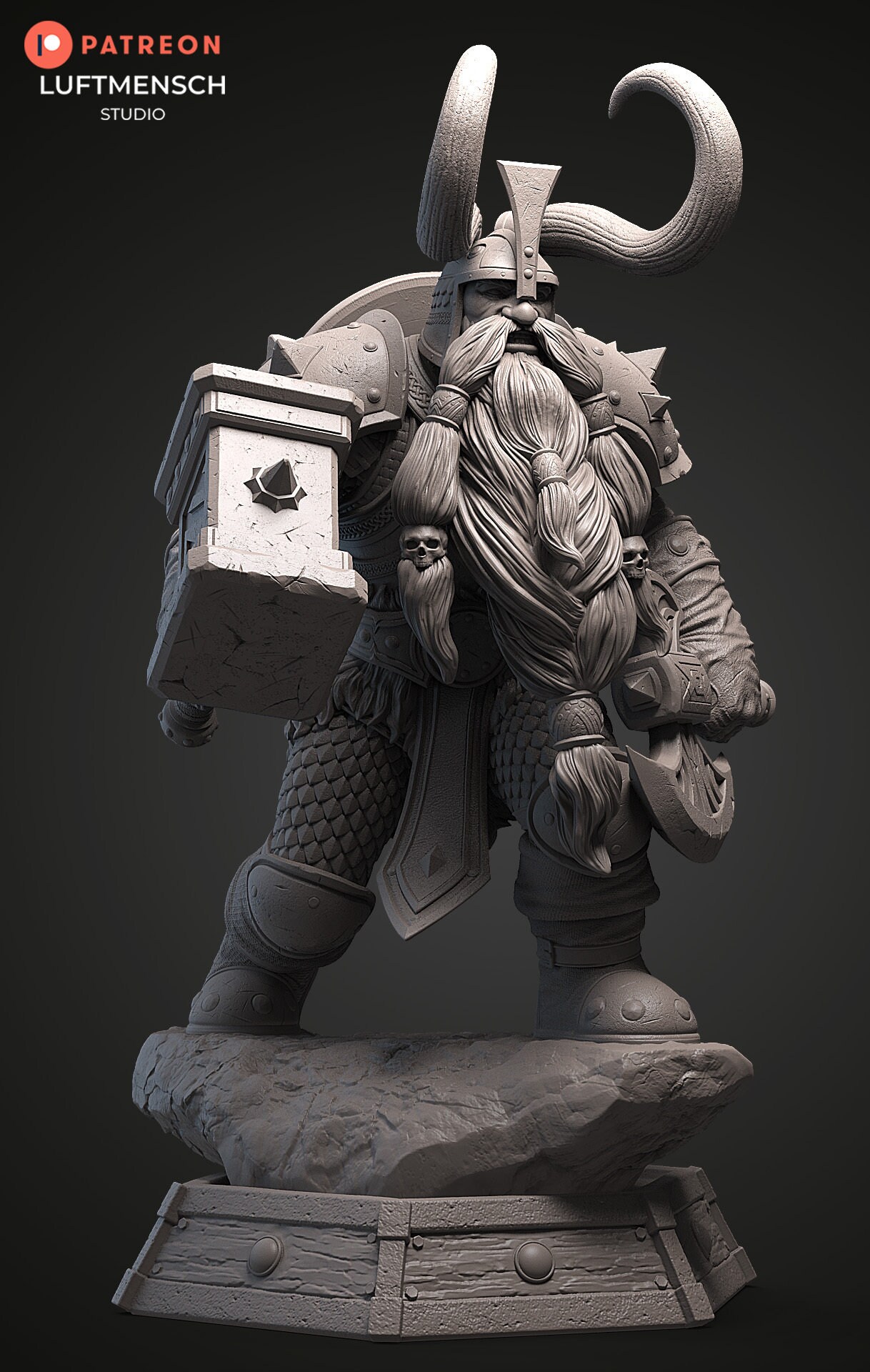 Muradin Bronzebeard Figure, World of Warcraft, SLA 3D Printing, WOW ...