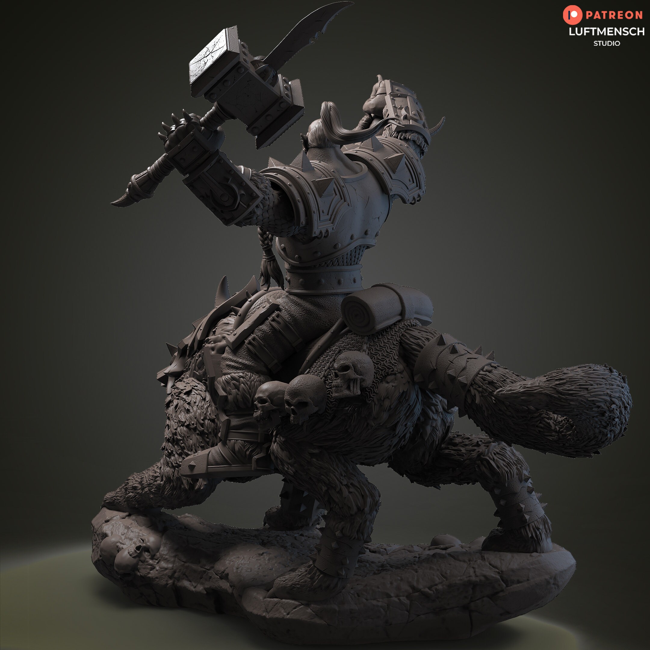 Orgrim Doomhammer Figurine, World of Warcraft, 3D Printing SLA ...