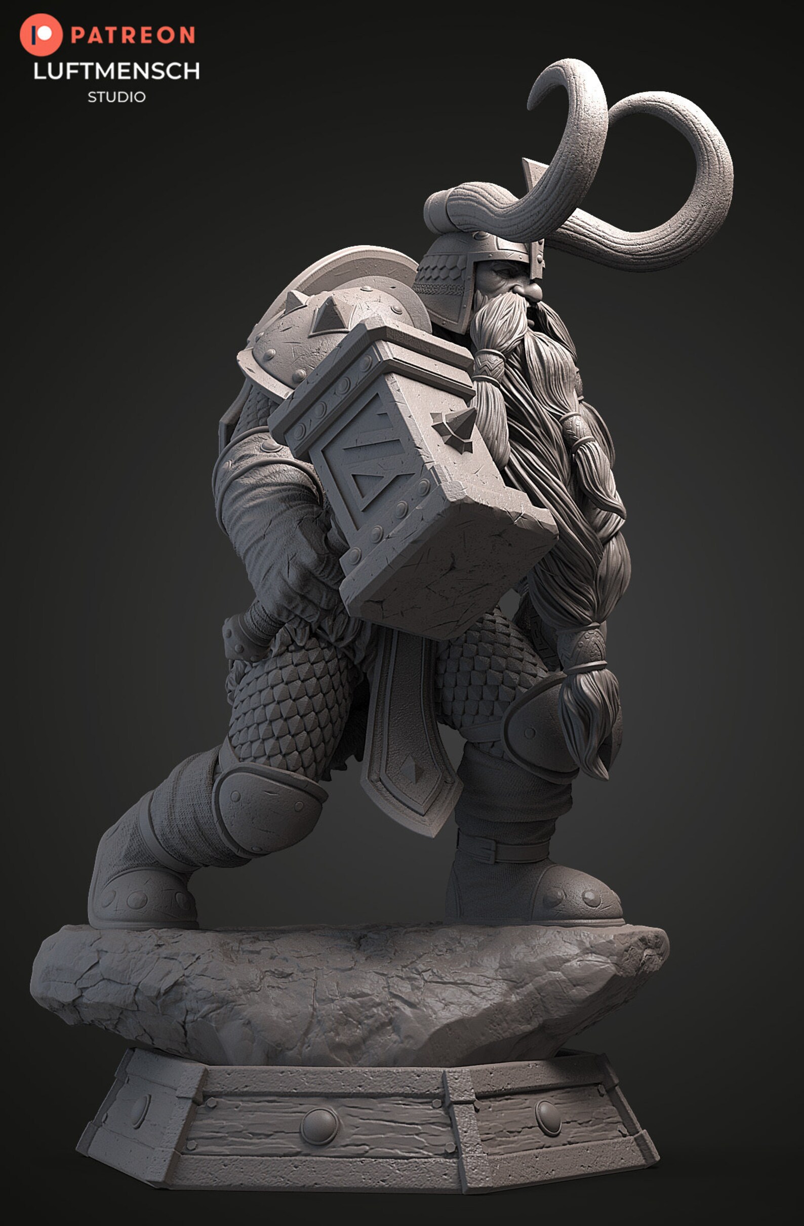 Muradin Bronzebeard Figure, World of Warcraft, SLA 3D Printing, WOW ...