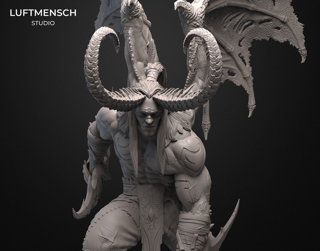 Illidan Stormrage Figurine, World of Warcraft, 3D Printing SLA ...