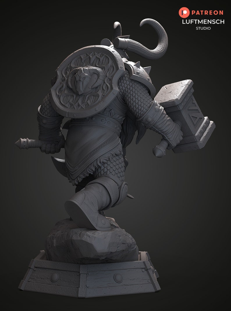 Muradin Bronzebeard Figure, World of Warcraft, SLA 3D Printing, WOW ...