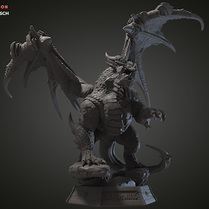 Deathwing Figurine, World of Warcraft, SLA 3D Printing, WOW Statue for ...