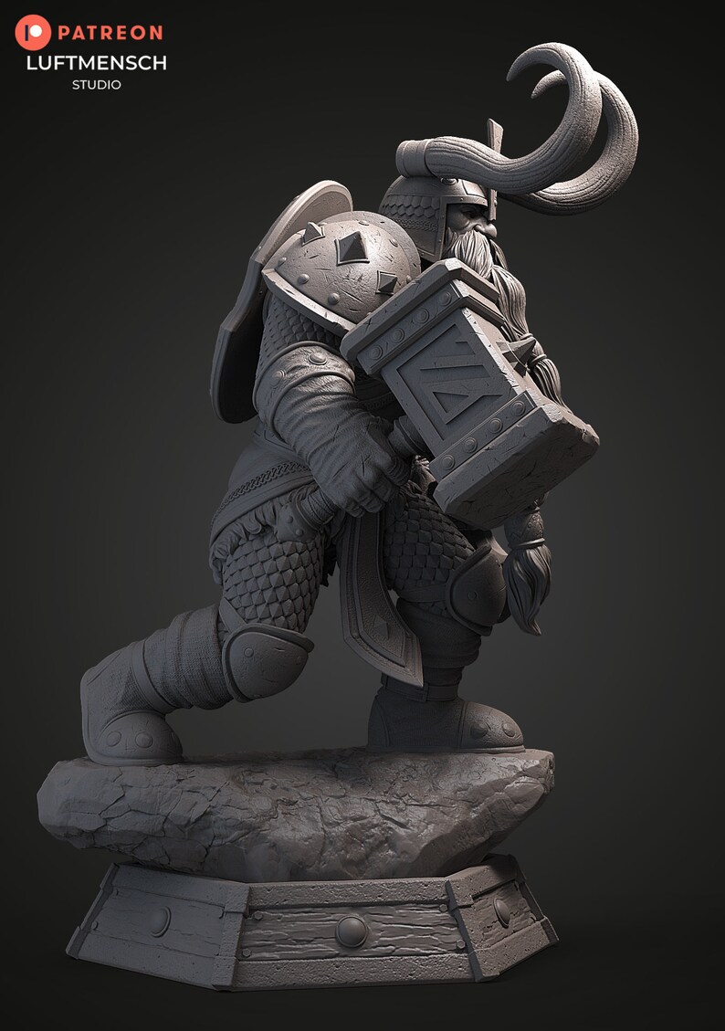 Muradin Bronzebeard Figure, World of Warcraft, SLA 3D Printing, WOW ...