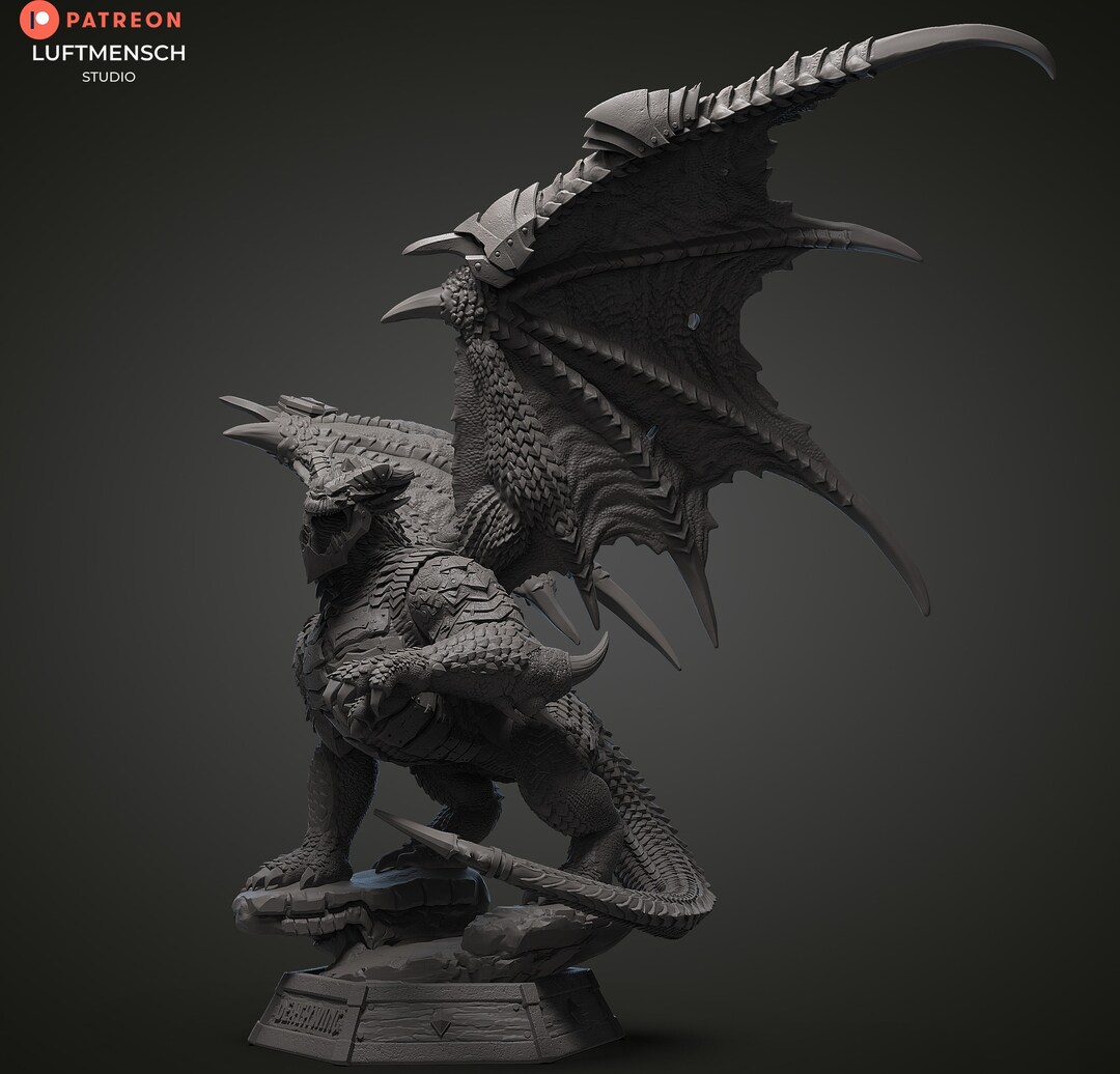 Deathwing Figurine, World of Warcraft, SLA 3D Printing, WOW Statue for ...