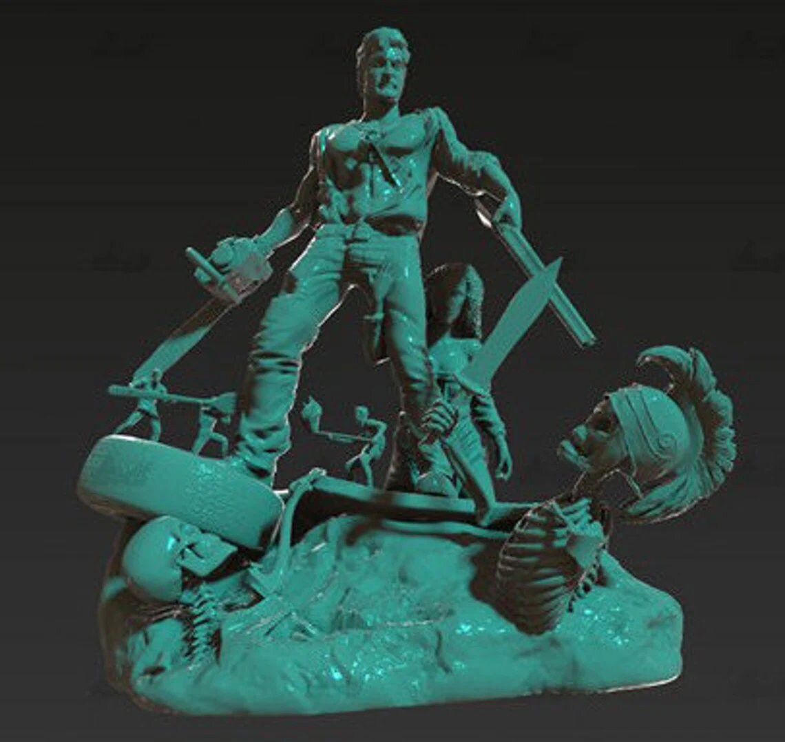 Evil Dead, STL File for 3D Printing, Ash Figurine Evil Dead Ash ...
