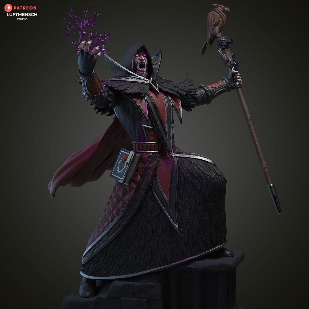 Medivh Figurine, World of Warcraft, 3D SLA Print, WOW Statue to Paint ...