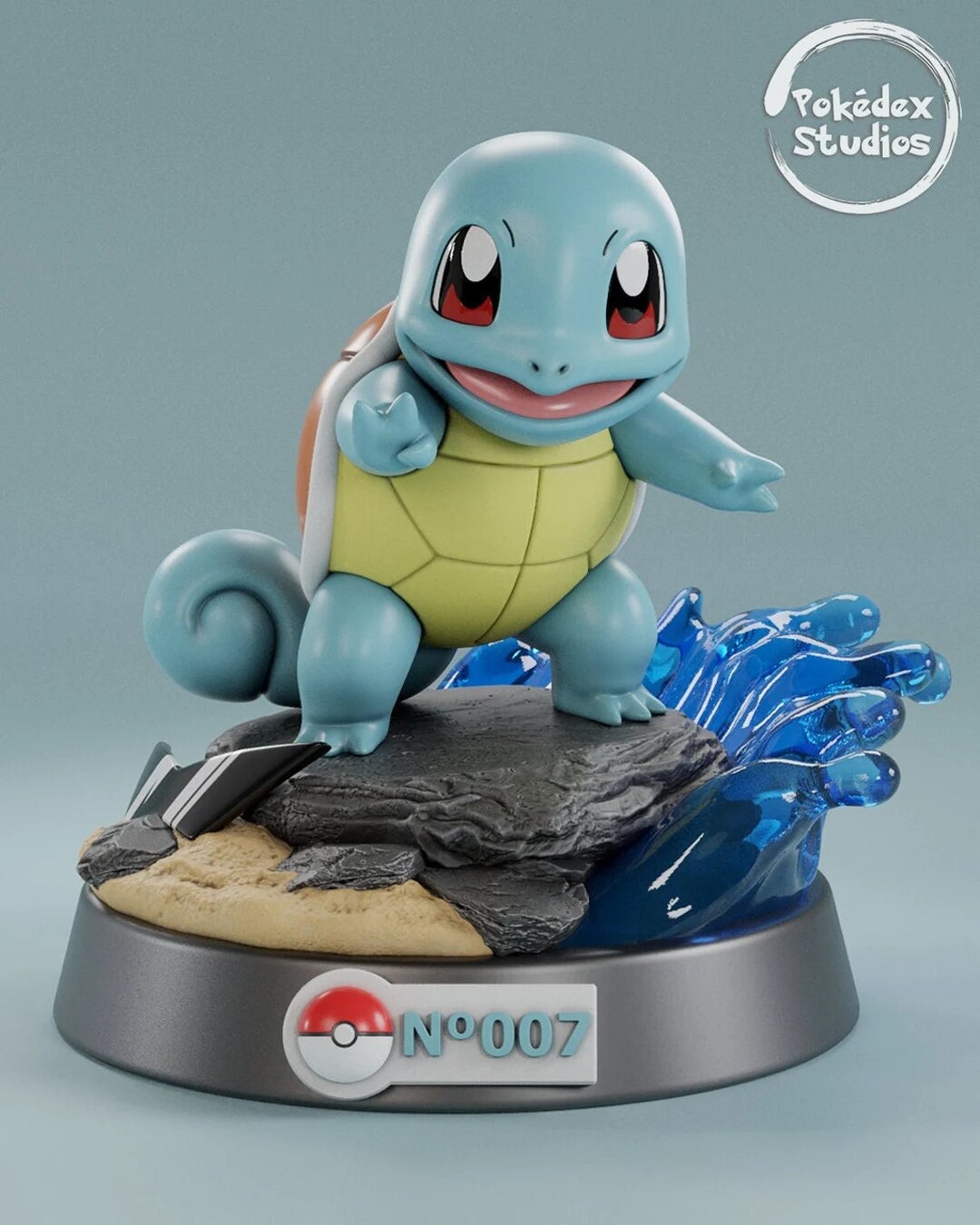 Pokemon Squirtle Figurine, 3D Printing SLA, Pokemon Statue, Squirtle ...