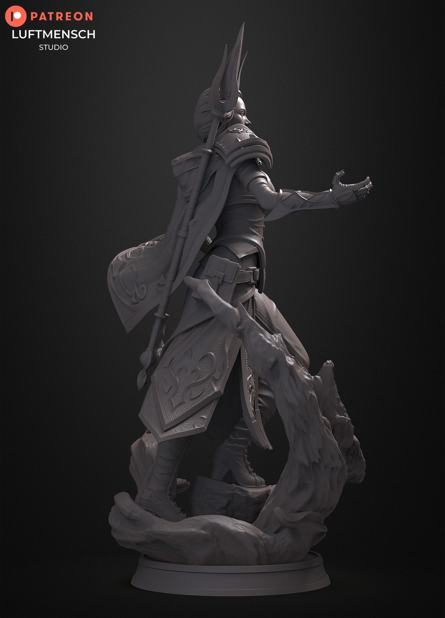 Jaina Proudmoore Figure, World of Warcraft, SLA 3D Printing, WOW Statue ...