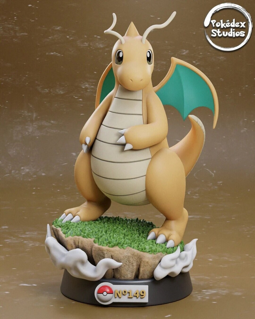 Pokemon Dragonite Figurine, 3D SLA Print, Pokemon Statue, Dragonite ...