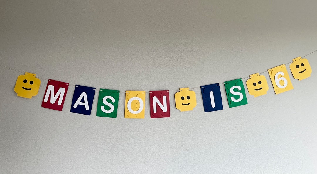 Building Blocks Birthday Banner - Etsy