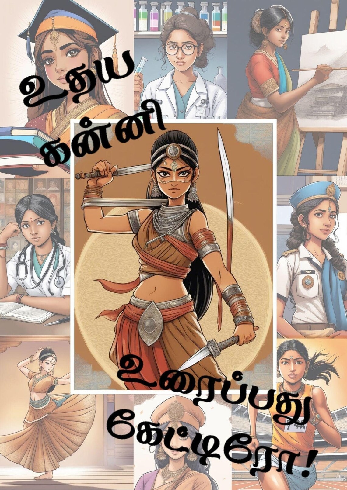 Tamil Poster | Tamil Women Poster | Tamil Women | Tamil Printables | Tamil Comic | Womanhood ...