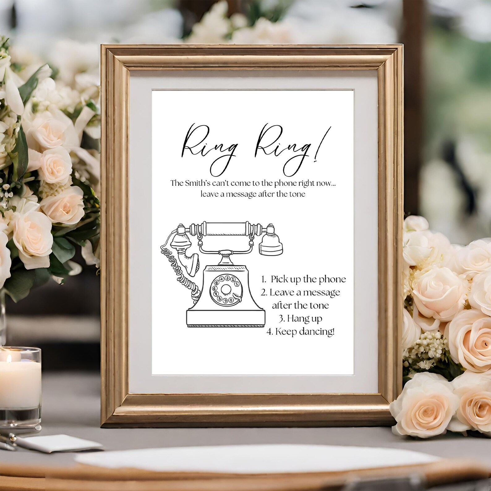 Audio Guestbook Sign, Telephone Guestbook Sign, Vintage Phone Guestbook ...