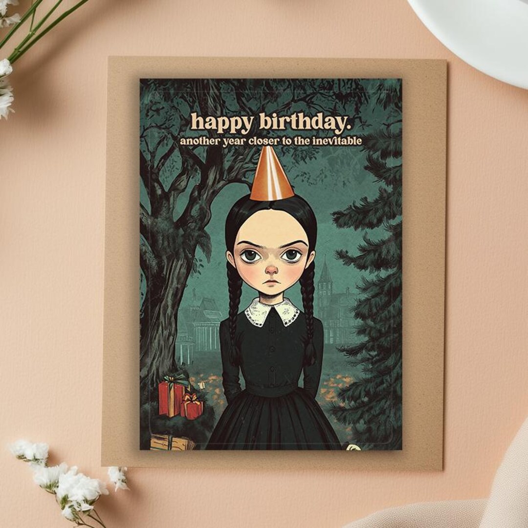 Wednesday Birthday Card, Greeting Card, birthday Card, Wednesday Card ...