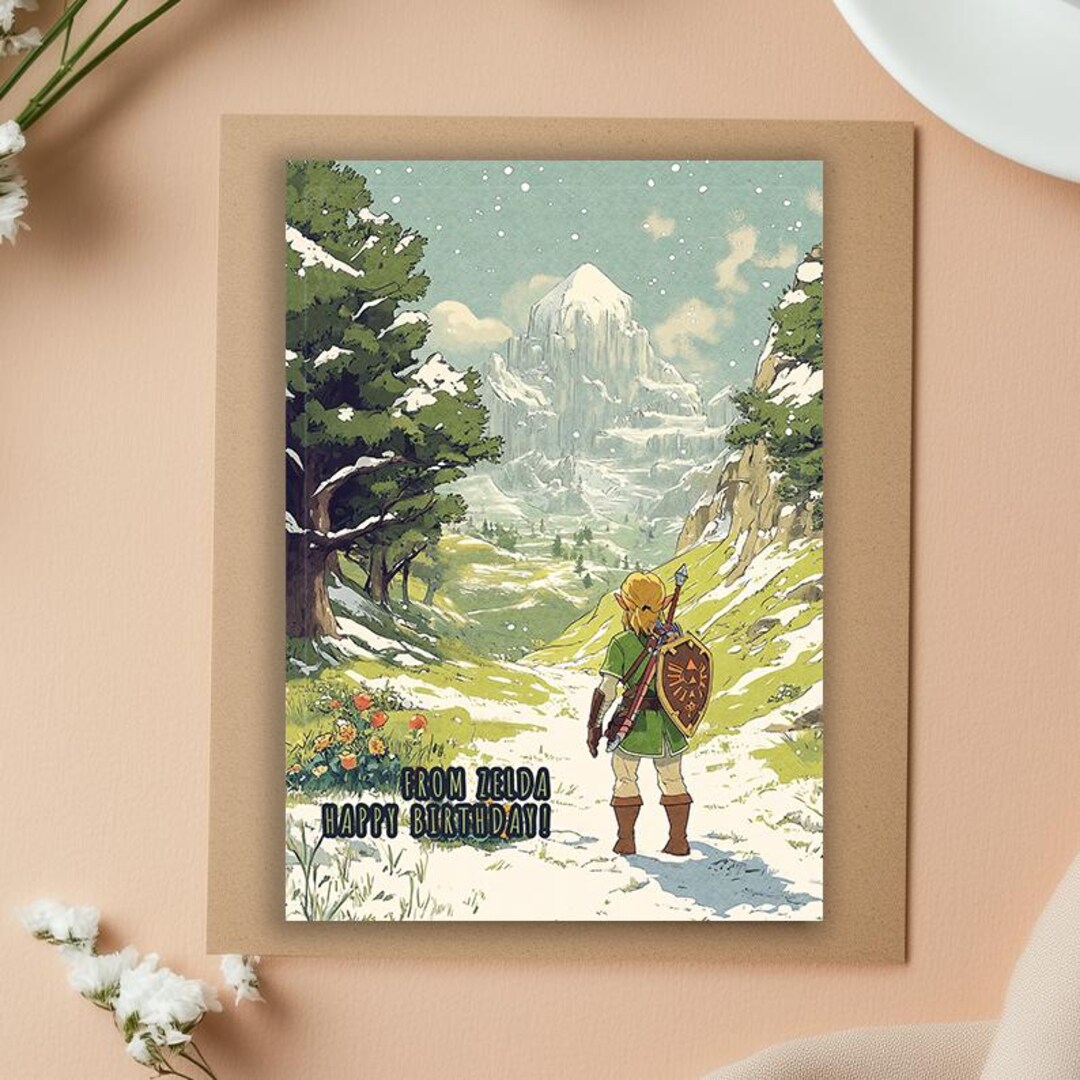Zelda Birthday Card, Greeting Card, birthday Card, Zelda Card ...